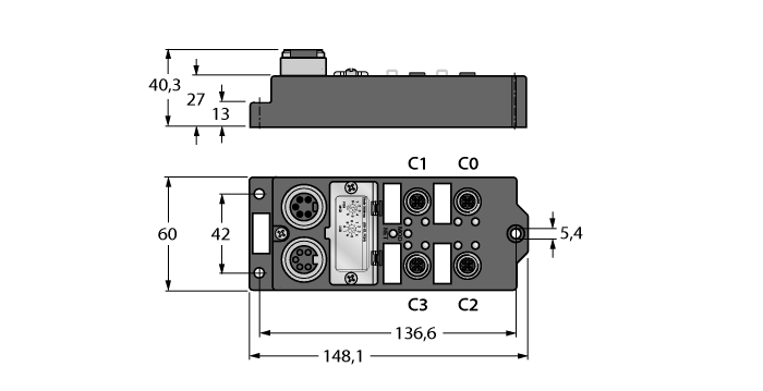 I/O Module for DeviceNet Fieldbus - 8 digital PNP inputs
