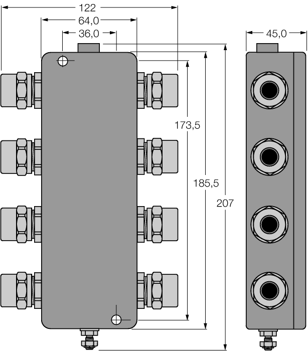 IP67 Junction Box, 6-Channel - FOUNDATION Fieldbus