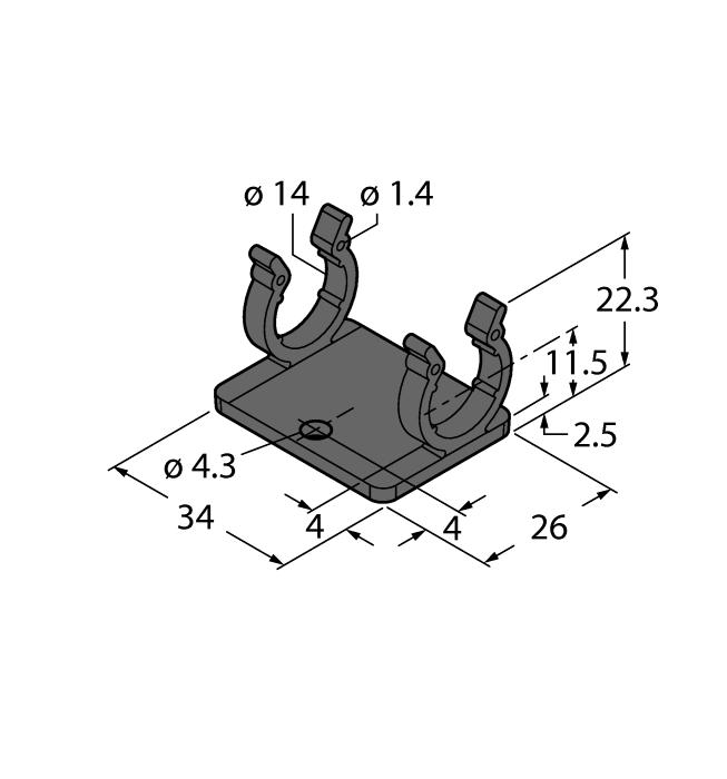 Accessories for Actuator/Sensor Cables - Mounting Clip
