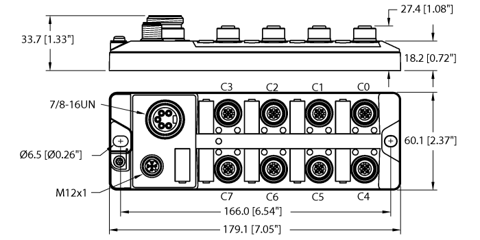I/O Hub for connection of digital signals to IO-Link master - 16 ...