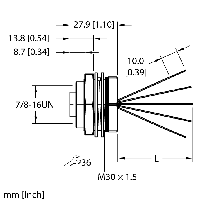 Actuator and Sensor Receptacle - Rear Mount