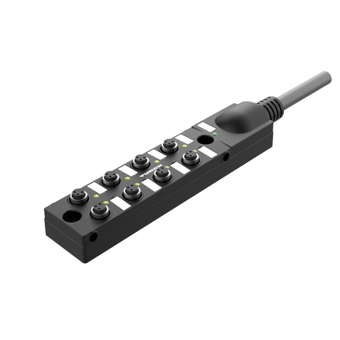Passive Actuator/Sensor Junction Box, 8 Ports - M8, 3 pole I/O port ...
