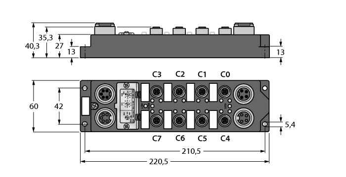 I/O Module for DeviceNet Fieldbus - 8 digital npn/pnp inputs