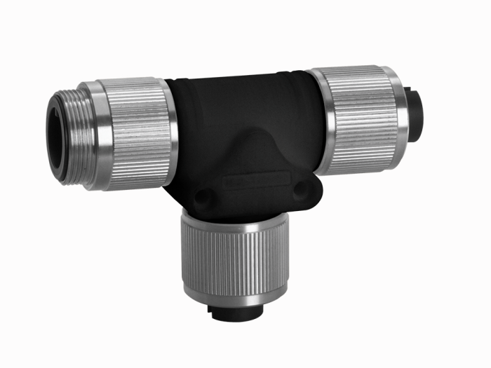 Power Tee - Straight Male Connector to Straight Female Connector with ...