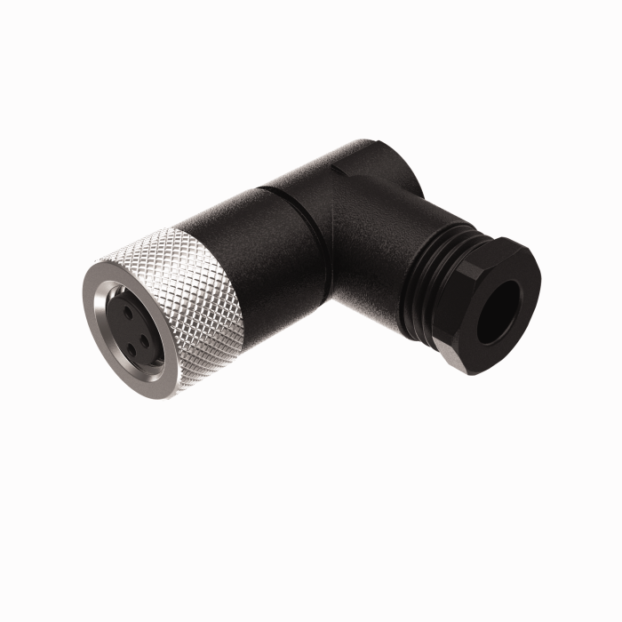 Actuator and Sensor Field Wireable - M8 × 1, Female, Right Angle