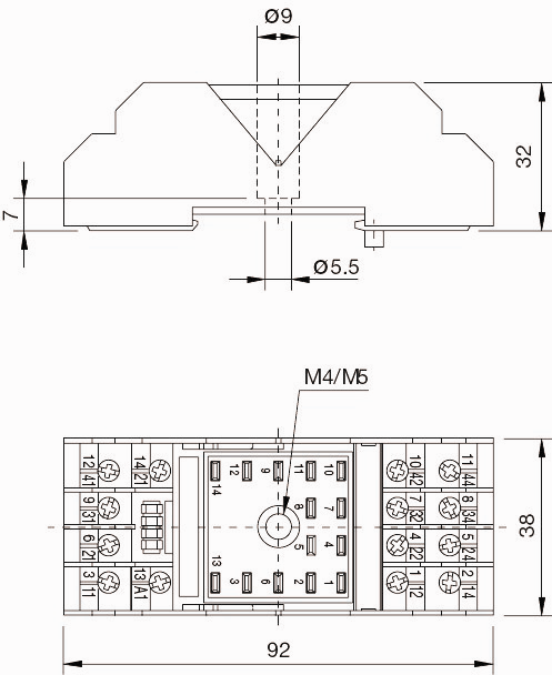 Comat Releco by TURCK - Socket base for C4 relays