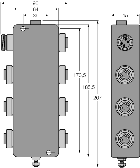 IP67 Junction Box, 6-Channel - FOUNDATION Fieldbus