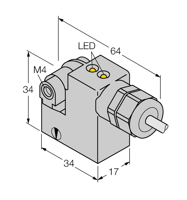 Magnetic Field Sensor - for pneumatic cylinders (magnetic-field immune)