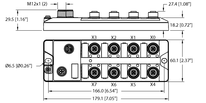 I/O Hub for connection of digital signals to IO-Link master - 16 ...