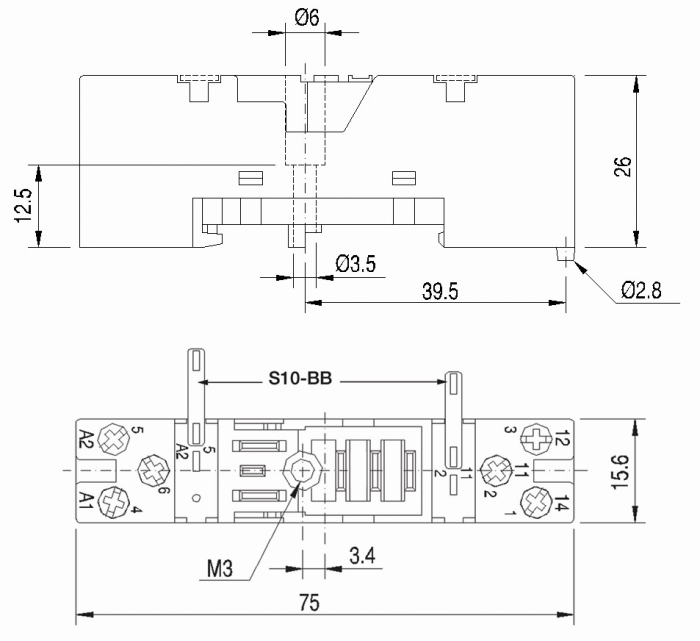 Comat Releco by TURCK - Socket base for C10,CSS relays