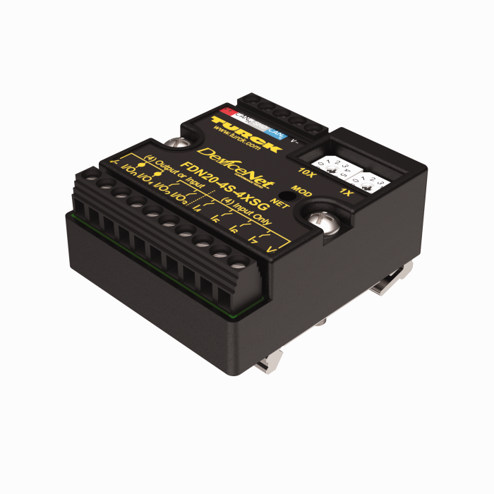 Compact I/O station for DeviceNet - 4 digital inputs, 4 configurable ...