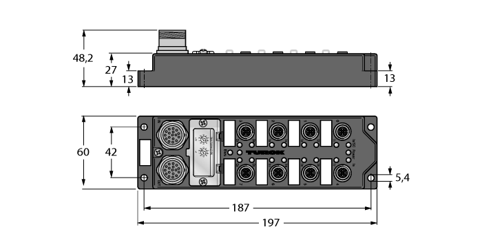 I/O Module for DeviceNet Fieldbus - 12 digital pnp inputs