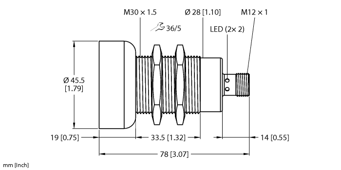 Ultrasonic Sensor - Diffuse Mode Sensor