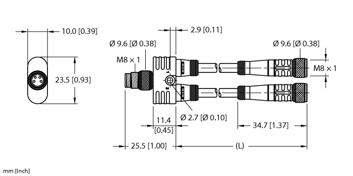 Actuator and Sensor Splitter - M8 Splitter