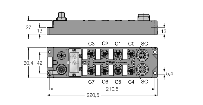 Fieldbus I/O module PROFIBUS-DP - 8 digital PNP inputs