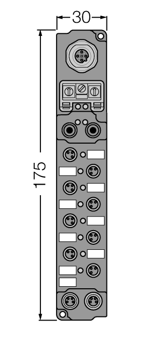 - 4 digital inputs and 4 digital outputs