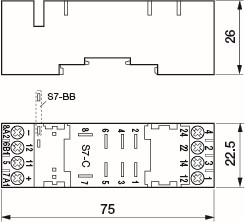 Comat Releco by TURCK - Socket base for C7 relays