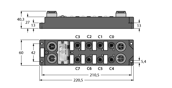 I/O Module for DeviceNet Fieldbus - 4 digital pnp inputs