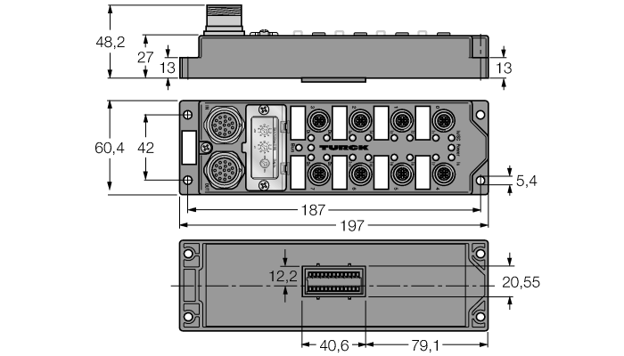 Fieldbus I/O module PROFIBUS-DP - 12 digital pnp inputs