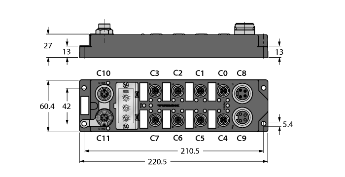 Compact fieldbus I/O modules for EtherNet/IP - 8 digital PNP inputs