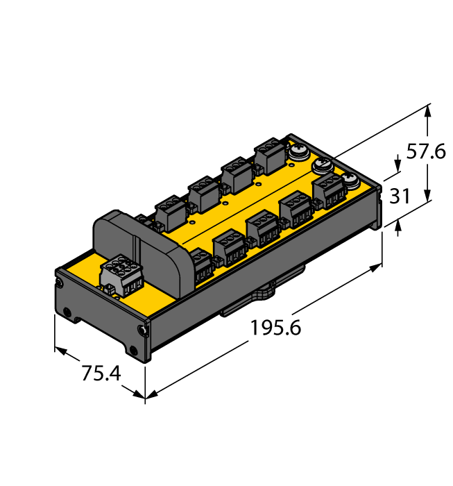 IP20 Junction Box with Short-Circuit Protection, 10-Channel ...