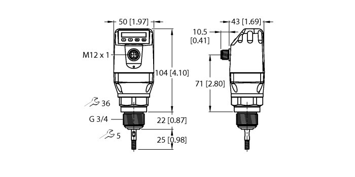 Level Sensor - With Analog Output and 2 × Switching Outputs