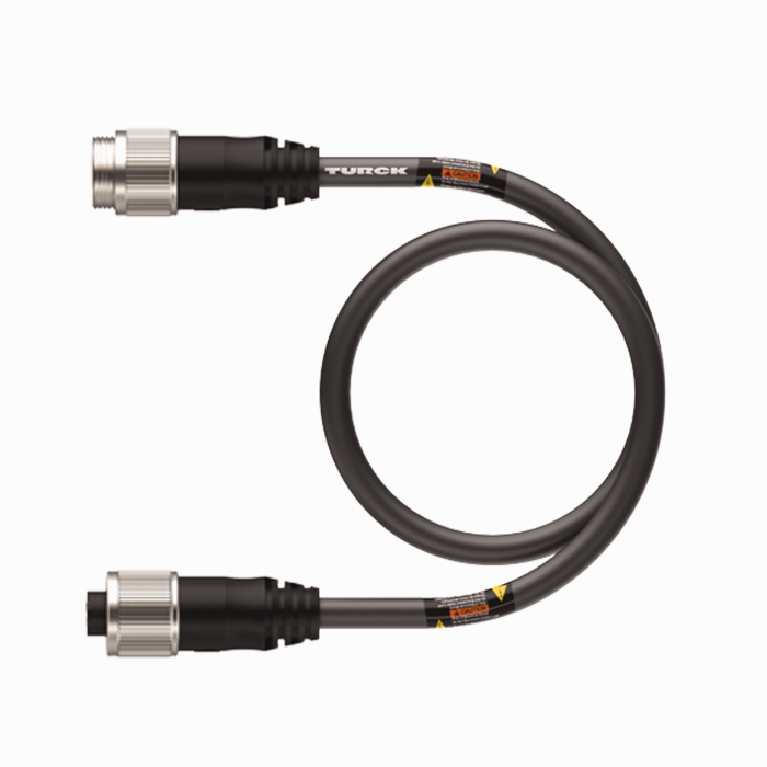 Double-ended Cordset - Straight Male Connector to Straight Female Connector