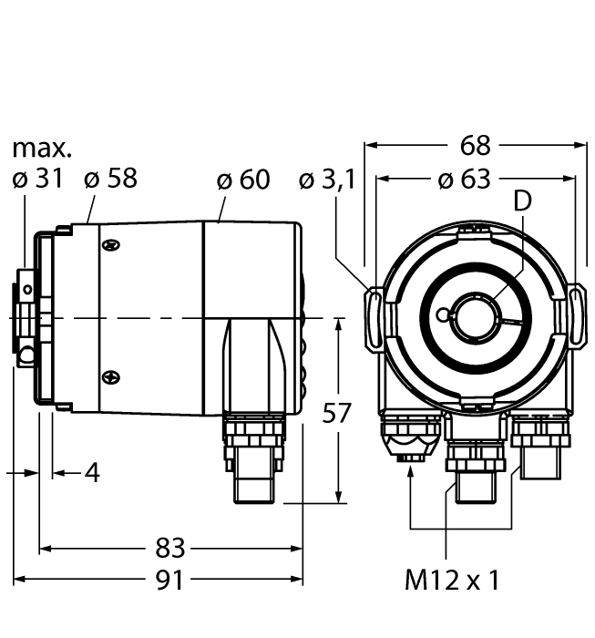Absolute Rotary Encoder - Multiturn