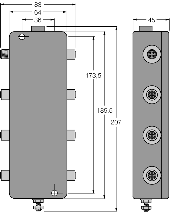 IP67 Junction Box, 6-Channel