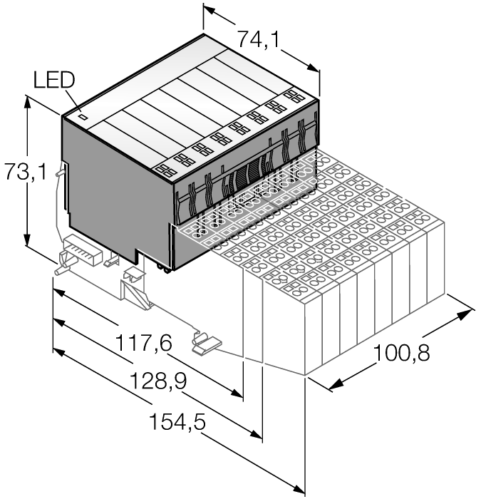 BL20 electronic module - 32 Digital Inputs, PNP