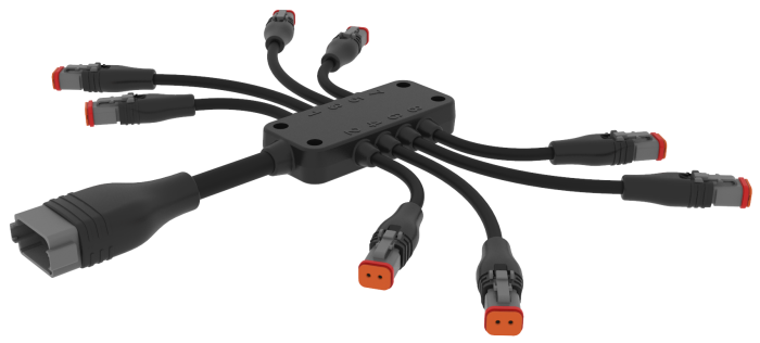 Passive Actuator/Sensor Junction Box, 8 Ports - DT06-2S, 2 pole I/O ...