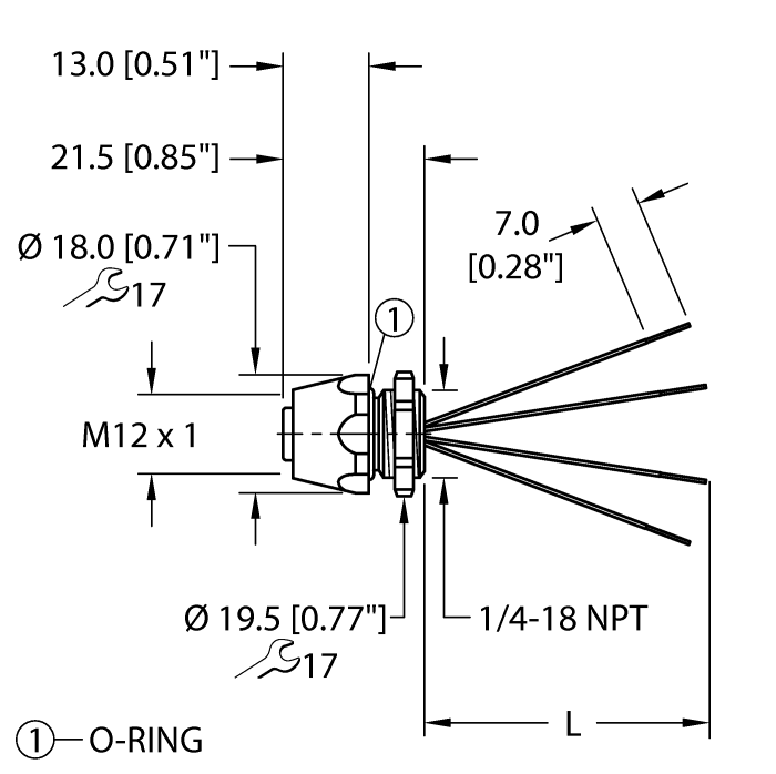 Actuator and Sensor Receptacle - Front Mount