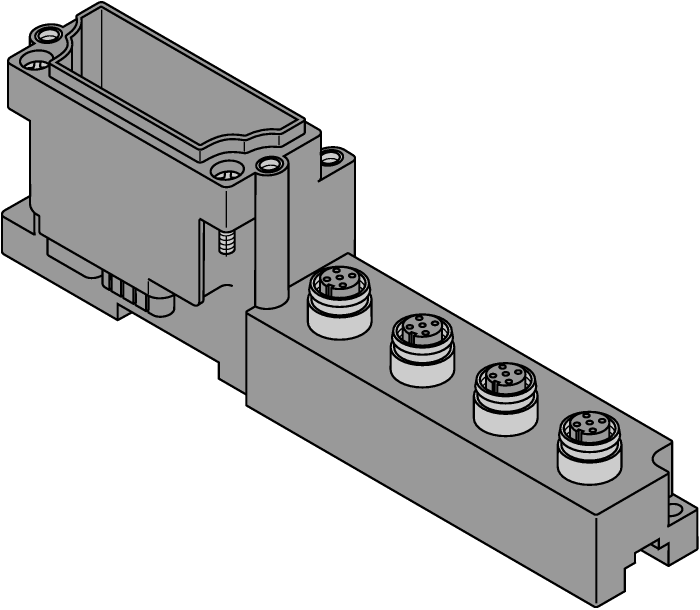 BL67 base module - 4 × M12 Connector, 5-pin, Paired