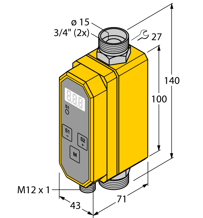 Flow Rate Monitoring - Inline Sensor with Integrated Processor