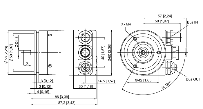 Absolute Rotary Encoder - Multiturn